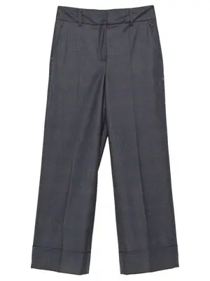 Incotex Pantaloni Arlys In Lana Check Con Piega Stirata