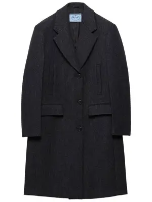 Prada Single-breasted Double Wool Coat