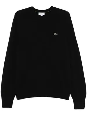 Lacoste Wool Crew Neck Sweater - Black