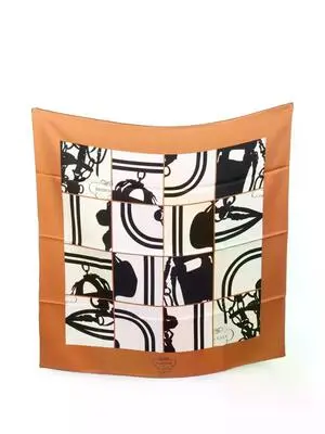 Hermès 2010s 70 Carré En Desordre Scarf - Brown