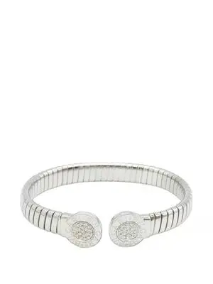 BVLGARI 2010s Tubogas Diamond Bracelet - Silver