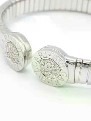 BVLGARI 2010s Tubogas Diamond Bracelet