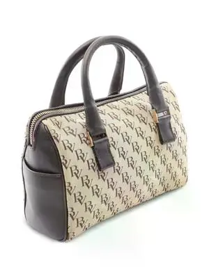 Bottega Veneta 2000s Monogram Canvas Handbag - Neutrals