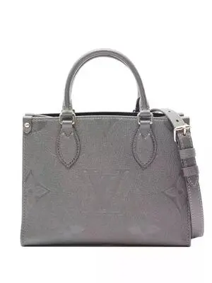 LOUIS VUITTON 2021 Pm Onthego Monogram Empreinte Tote Bag - Grey