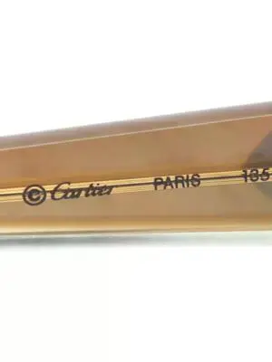 Cartier 2010s C Decor Oval-frame Sunglasses - Brown