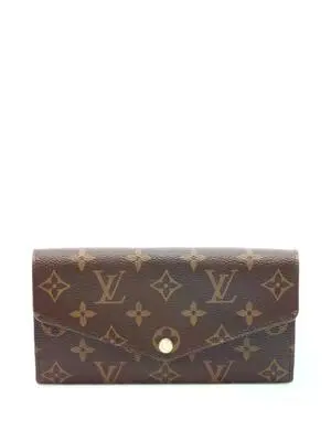 LOUIS VUITTON Monogram Sarah Long Wallet - Brown