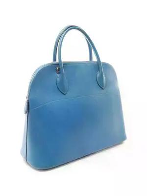 Hermès 1999 35 Bolide Leather Handbag - Blue