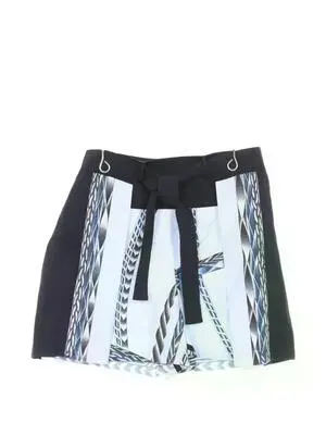Hermès 2010s Rope-pattern Belted Shorts - Blue