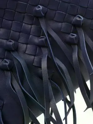 Bottega Veneta 2010s Intrecciato Fringe Shoulder Bag