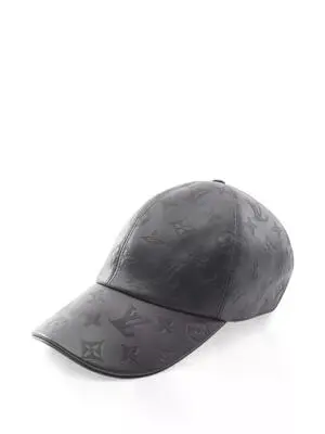 LOUIS VUITTON 2021 Monogram Shadow Baseball Cap - Black