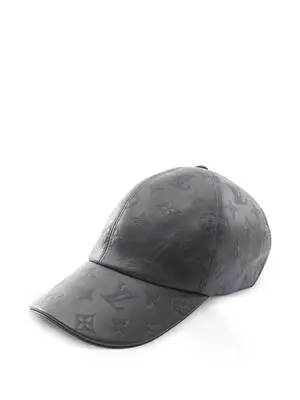 LOUIS VUITTON 2021 Monogram Shadow Baseball Cap - Black