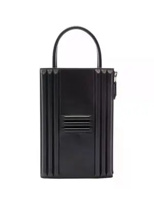 Hermès 2022 Cadena Tadelakt Leather Clutch Bag - Black