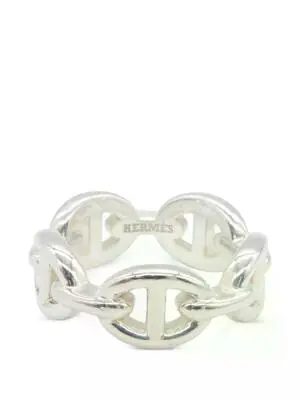 Hermès 2010s Pm Chaîne D'ancre Enchene Ring - Silver