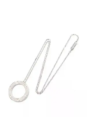 Cartier 2010s Love Circle Diamond Necklace - Silver