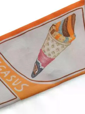 Hermès 2000s Funny Ice Cream Ribbon Scarf