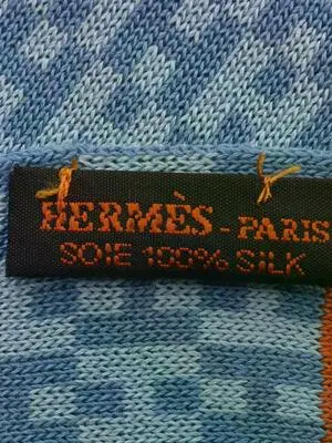 Hermès 2010s H Pattern Shawl - Blue