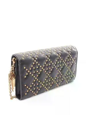Dior 2010s Cannage Studded Wallet On Chain
