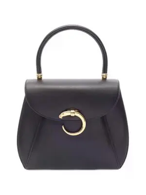 Cartier 2010s Panthère Leather Handbag - Black