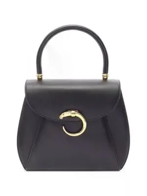 Cartier 2010s Panthère Leather Handbag - Black