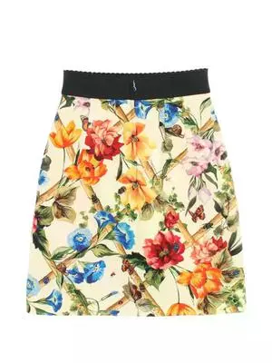 Dolce & Gabbana 2010s Floral-print Midi Skirt