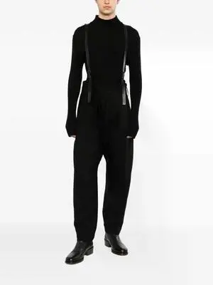 NUDE:MASAHIKO MARUYAMA Striped Panelled Trousers - Black