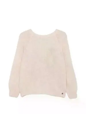 Dixie Twist-detail Raglan-sleeve Sweater - Pink