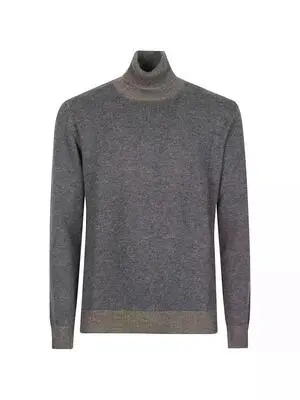 LARDINI Roll-neck Sweater - Grey