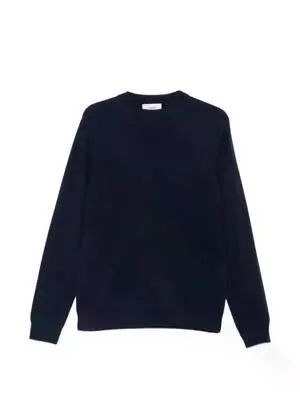 LARDINI Ribbed-knit Sweater - Blue