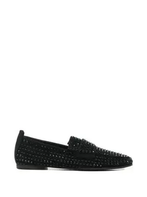 KENNEL&SCHMENGER Lotta Crystal-embellished Loafers - Black