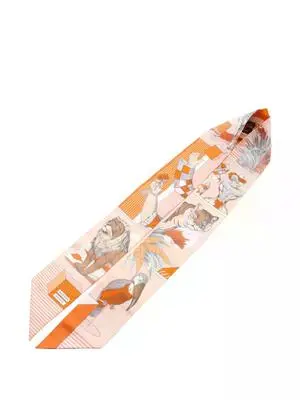 Hermès 2020s Grand Théâtre Nouveau Ribbon Scarf - Pink
