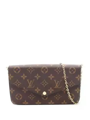 LOUIS VUITTON 2021 Pochette Felicie Monogram Shoulder Bag - Brown