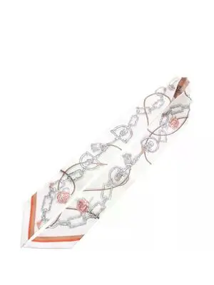 Hermès 2020s C'est La Fête Ribbon Scarf - Neutrals