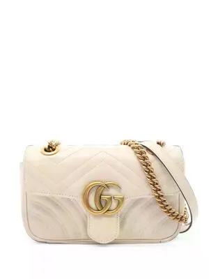 Gucci 2010s Gg Marmont Chain Shoulder Bag - Neutrals