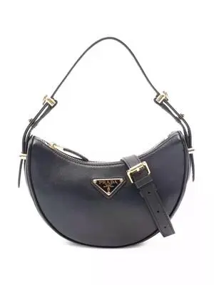 Prada 2010s Arke Shoulder Bag - Black