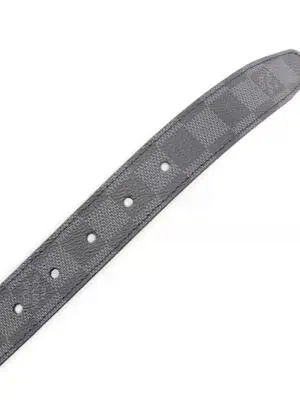 LOUIS VUITTON 2010 Seattle Damier Graphite Reversible Belt