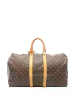 LOUIS VUITTON 1981 50 Boston Monogram-keepall Luggage Bag - Brown