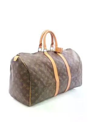 LOUIS VUITTON 1981 50 Boston Monogram-keepall Luggage Bag