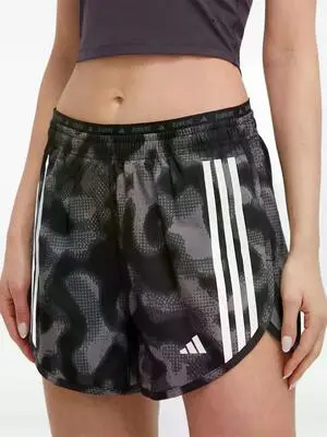 Adidas Own The Run 3-stripes Allover Print Shorts