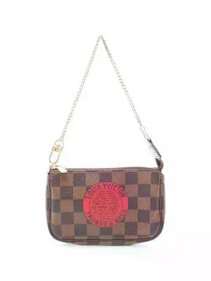 LOUIS VUITTON 2010 Mini Pochette Accessoires Trunks & Bags Damier Ebène Tote Bag