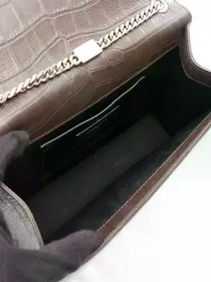 Saint Laurent 2010s Kate Crocodile-effect Shoulder Bag