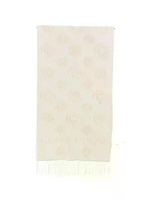 Guess Logo-jacquard Fringed Scarf - Neutrals