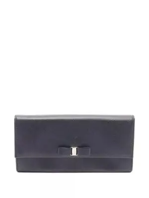 FERRAGAMO 2010s Vara Ribbon Bi-fold Wallet - Black