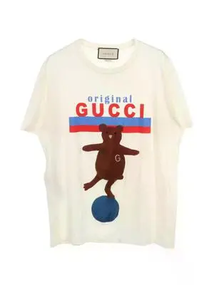 Gucci 2000s Teddy Bear-patch T-shirt - Neutrals