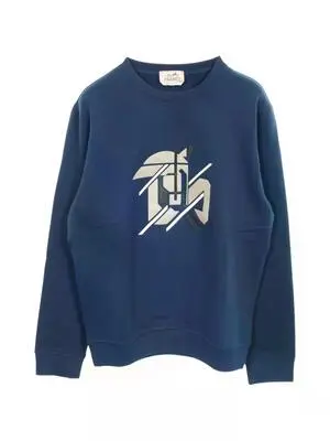 Hermès 2010s Graphic-print Sweatshirt - Blue
