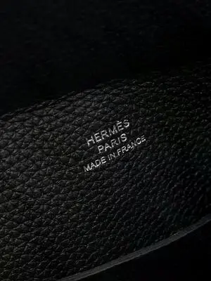 Hermès 2026 Togo Vid Posh Shoulder Bag - Black
