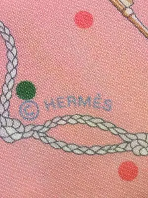 Hermès 2010s Twilly Les Clés À Pois Scarf