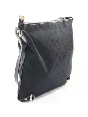 Gucci 2010s Gg Abby Canvas Shoulder Bag - Black
