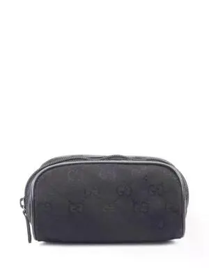 Gucci 2010s Gg Canvas Pouch - Black