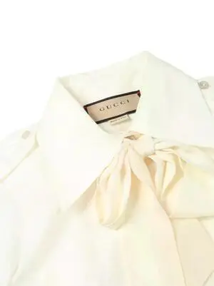 Gucci 2010s Bow-tie Cropped Shirt