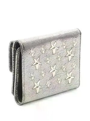 JIMMY CHOO 2010s Nemo Star-stud Trifold Wallet - Silver